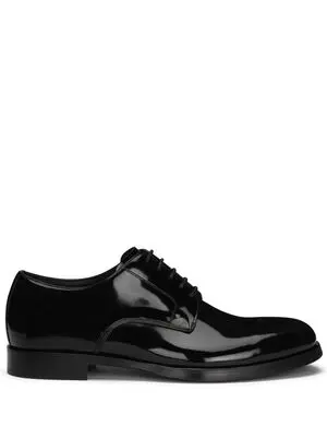 Dolce & Gabbana Leather Derby Shoes - Black