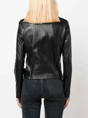 ARMA Zip-up Leather Biker Jacket