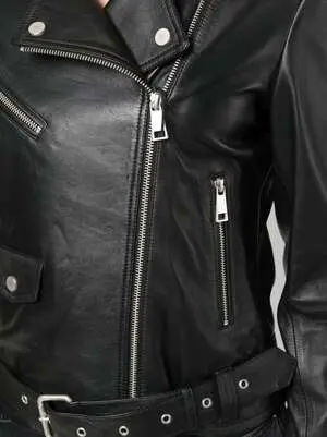 ARMA Zip-up Leather Biker Jacket
