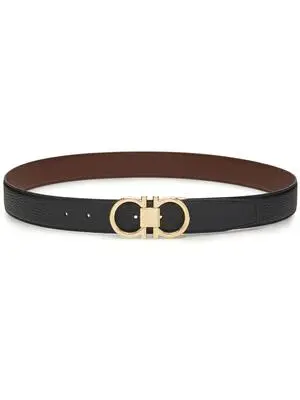 FERRAGAMO Gancini Reversible Belt - Black
