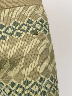 Acne Studios Geometric-print Straight-leg Trousers