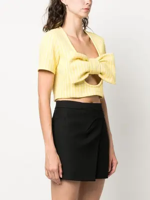 Viktor & Rolf Bandeau Bow Crop Top