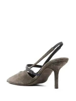 Brunello Cucinelli Monili-chain Slingback Pumps