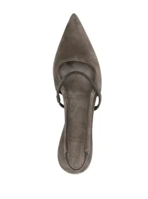 Brunello Cucinelli Monili-chain Slingback Pumps