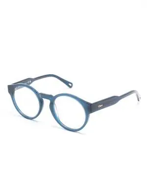 Chloé Logo-print Round-frame Glasses