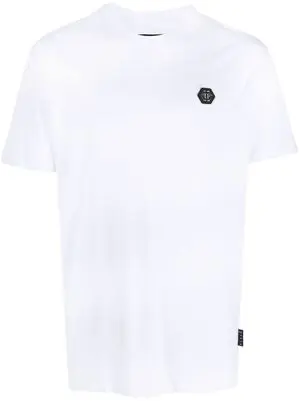 Philipp Plein Logo-patch Cotton T-shirt - White