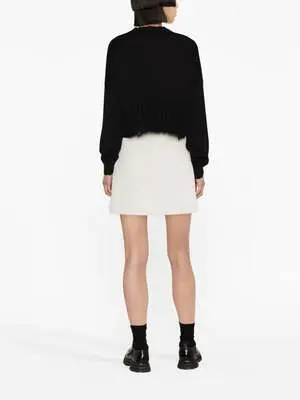 Marni Distressed Cropped Jumper - Black