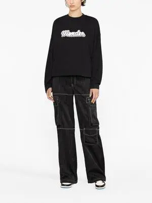 Moncler Logo-appliqué Sweatshirt - Black