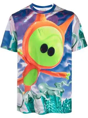PERKS AND MINI Marpi-print Organic Cotton T-shirt - Green