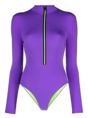 NOIRE SWIMWEAR Long-sleeve Swimsuit - Purple