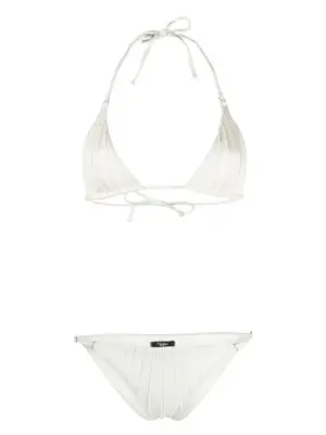 NOIRE SWIMWEAR Gathered Bikini Set - White