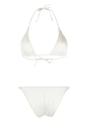 NOIRE SWIMWEAR Gathered Bikini Set - White