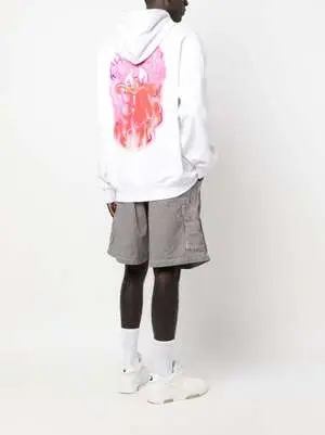 Carhartt Work In Progress Graphic-print Cotton Hoodie - White