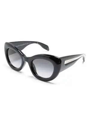 Alexander McQueen Engraved-logo Sunglasses