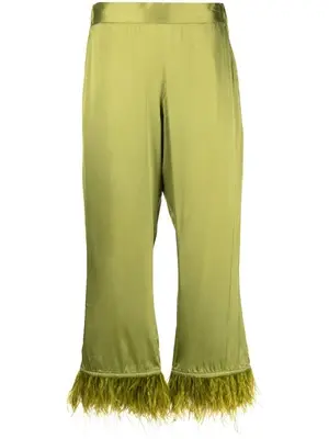 PAULA Feather-trim Trousers