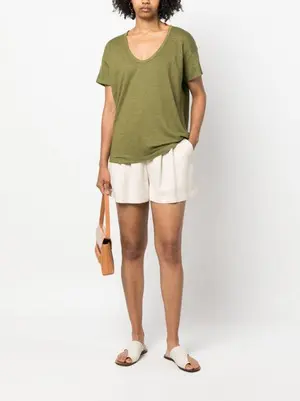 PAULA U-neck Linen T-shirt