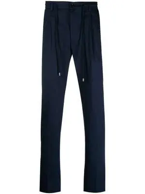 MOORER Anton-we Tapered Trousers - Blue