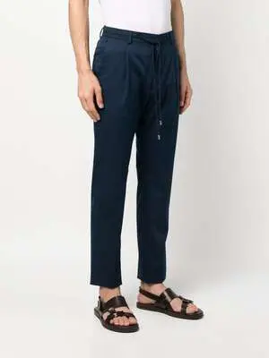 MOORER Anton-we Tapered Trousers - Blue