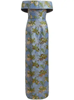 MARKARIAN Clover Brocade-effect Silk Long Dress