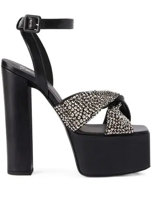 GIUSEPPE ZANOTTI Souree 150mm Crystal-embellished Sandals - Black