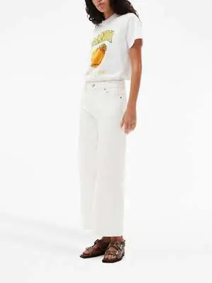GANNI Logo-print T-shirt - White