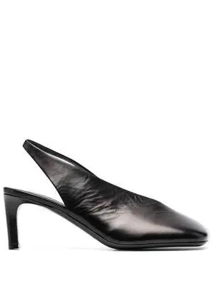 JIL SANDER 75mm Square-toe Leather Pumps