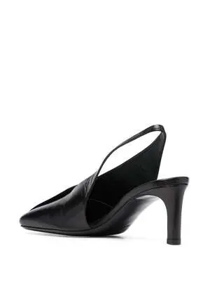 JIL SANDER 75mm Square-toe Leather Pumps