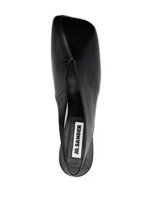JIL SANDER 75mm Square-toe Leather Pumps