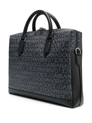 Dolce & Gabbana Logo Print Laptop Case - Black