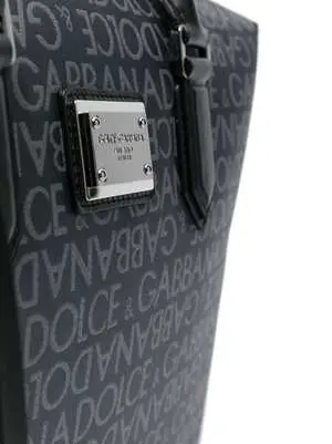 Dolce & Gabbana Logo Print Laptop Case - Black