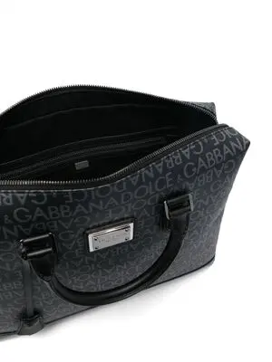 Dolce & Gabbana Logo Print Laptop Case - Black