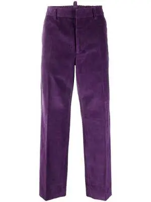 Dsquared2 Corduroy Straight-leg Trousers - Purple