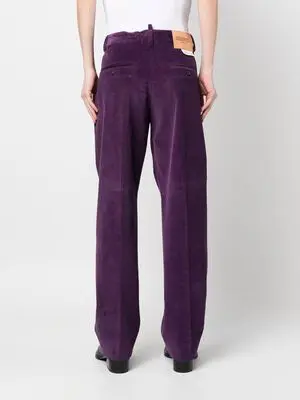 Dsquared2 Corduroy Straight-leg Trousers - Purple