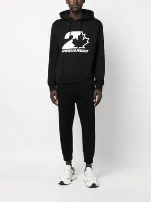 Dsquared2 Logo-print Cotton Drawstring Hoodie