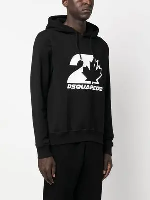 Dsquared2 Logo-print Cotton Drawstring Hoodie
