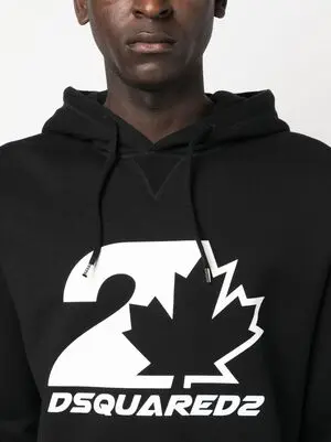 Dsquared2 Logo-print Cotton Drawstring Hoodie