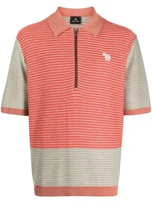Paul Smith Logo-embroide Striped Polo Shirt