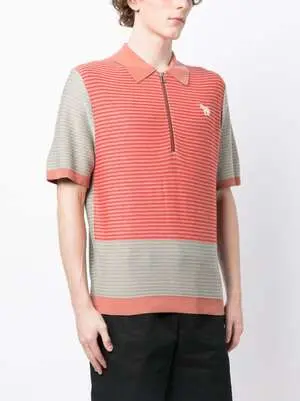 Paul Smith Logo-embroide Striped Polo Shirt