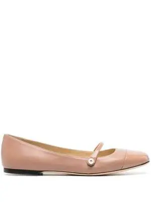 Nappa Leather Flats with Bow Detail