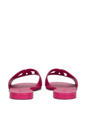 Dolce & Gabbana Bianca Dg-logo Slides - Pink
