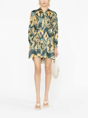 Ulla Johnson Jude Diamond-print Shirt Dress