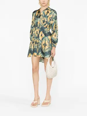 Ulla Johnson Jude Diamond-print Shirt Dress