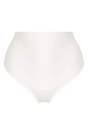 Spanx Satin-finish High-waist Thong - White