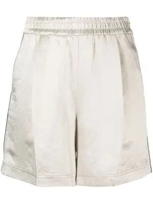 Helmut Lang Satin-finish Cotton Shorts
