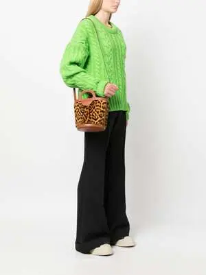 Marni Mini Tropicalia Leopard-print Bucket Bag
