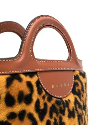Marni Mini Tropicalia Leopard-print Bucket Bag
