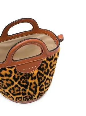 Marni Mini Tropicalia Leopard-print Bucket Bag