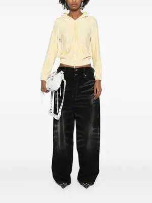 Balenciaga Bb Paris Zip-up Hoodie - Yellow
