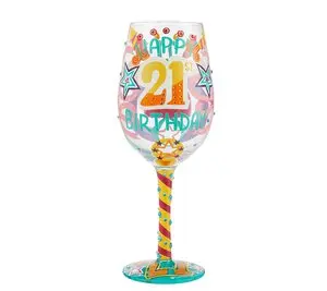 ENESCO Lolita 15-oz Happy 21st Birthday Wine Gl Ass - One-color