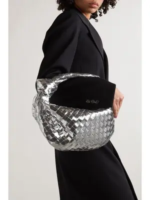 Bottega Veneta Jodie Teen Intrecciato Tote - Silver